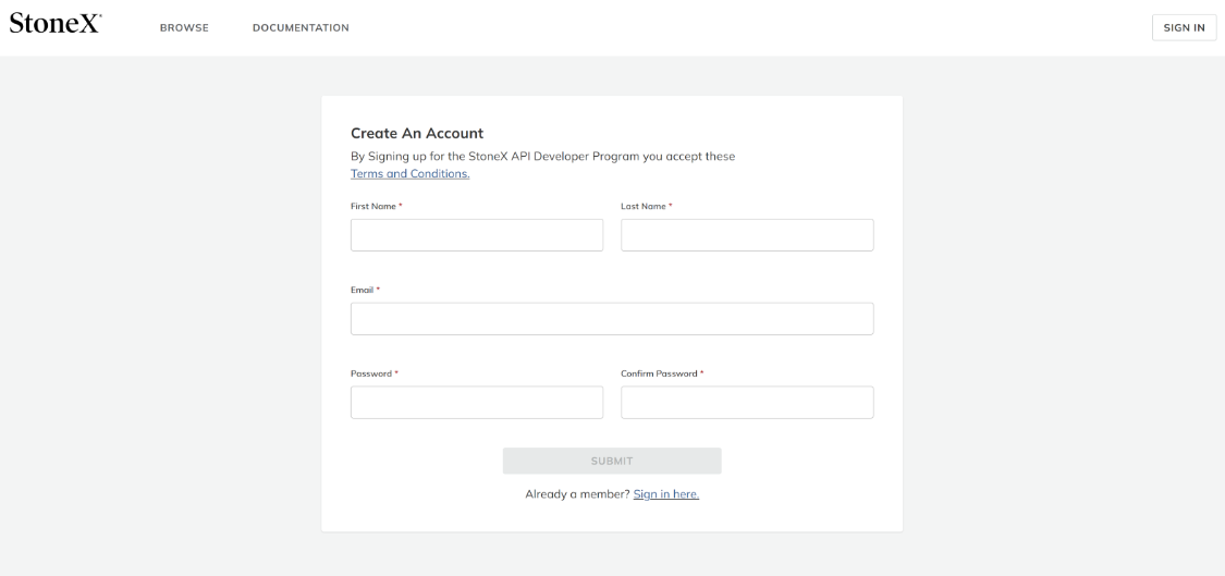 StoneX Developer Storefront