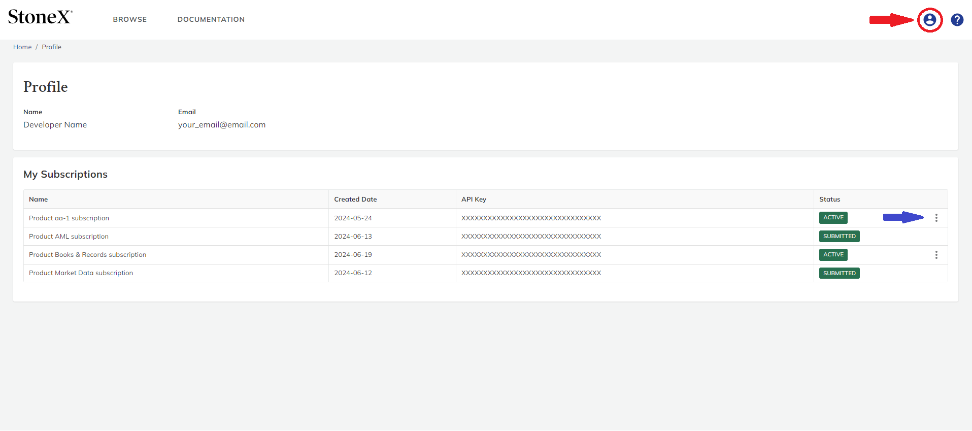 StoneX Developer Storefront